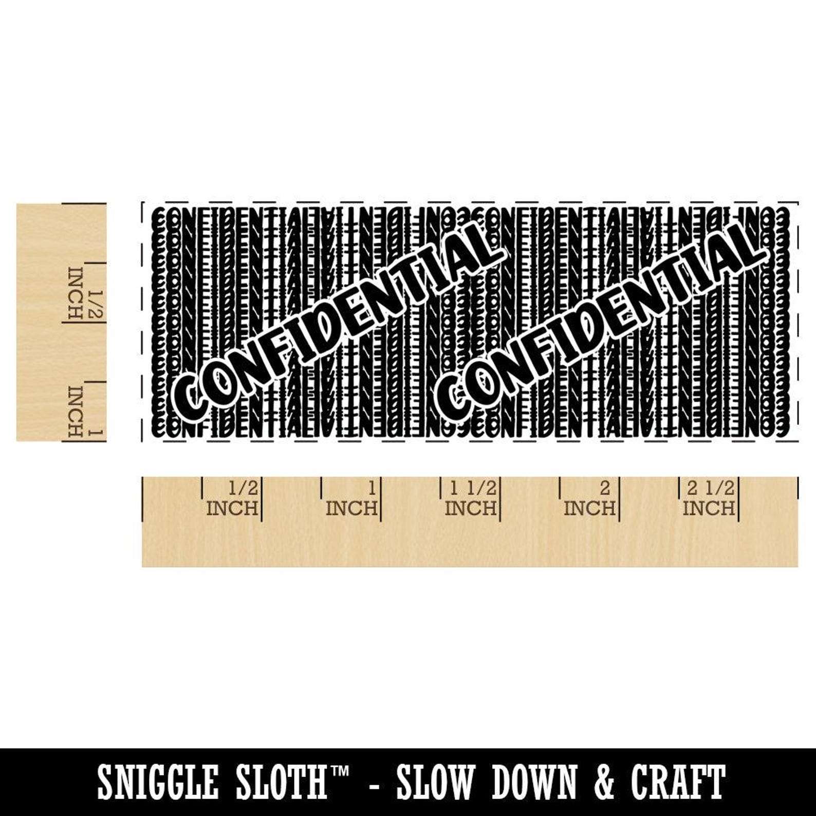 Identity Theft Protection Confidential Self-inking Rubber Stamp Ink ...