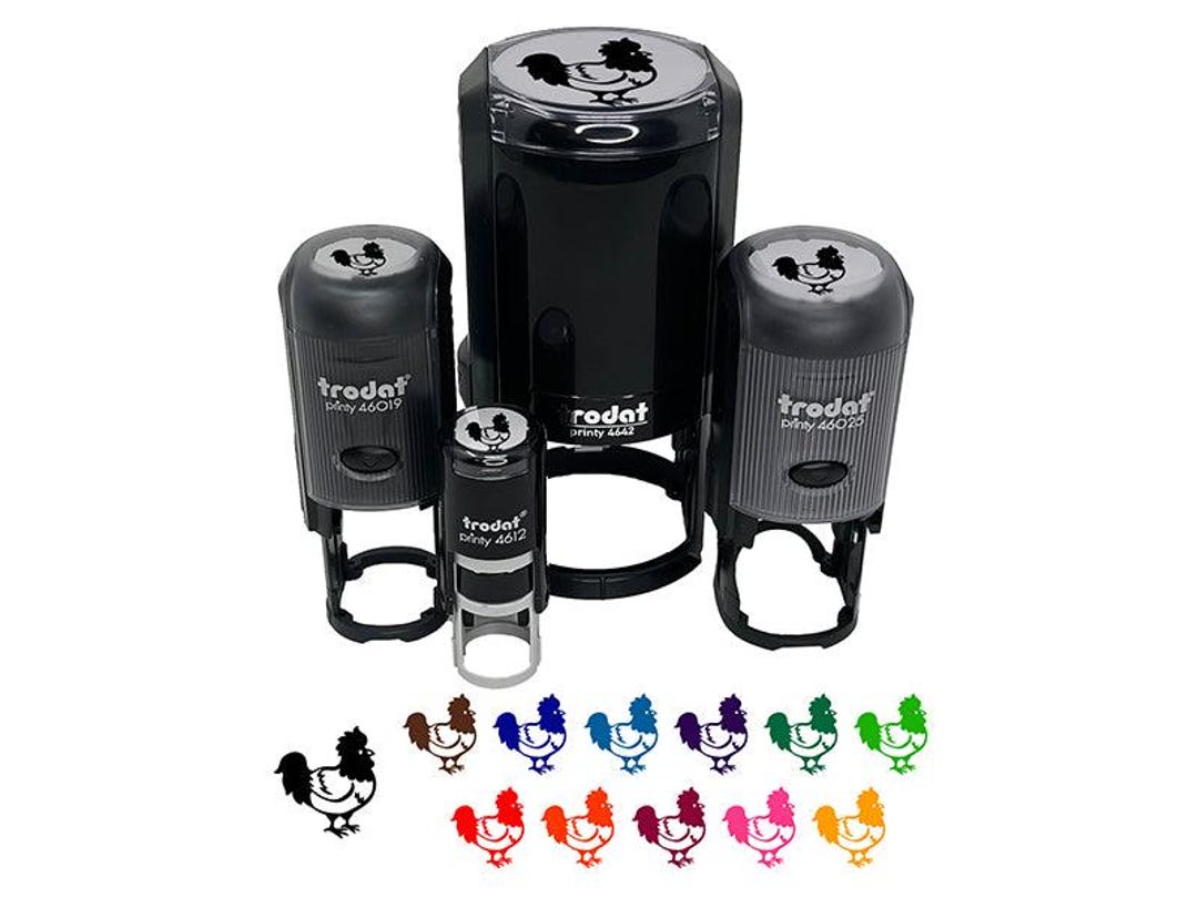 Proud Little Rooster Chicken Self-inking Rubber Stamp Ink Stamper for ...
