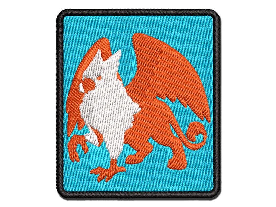 Gryphon Griffin Mythical Creature Multi-color Embroidered Iron-on or ...