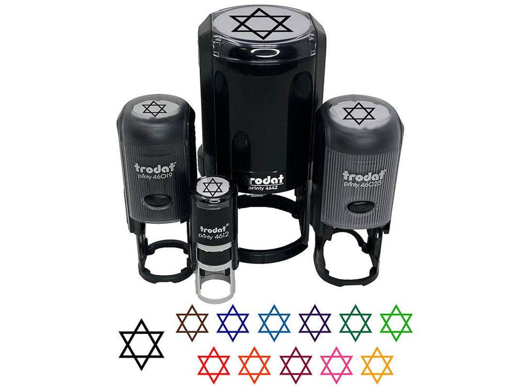 Star of David Jewish Self-inking Rubber Stamp for Stamping Crafting ...