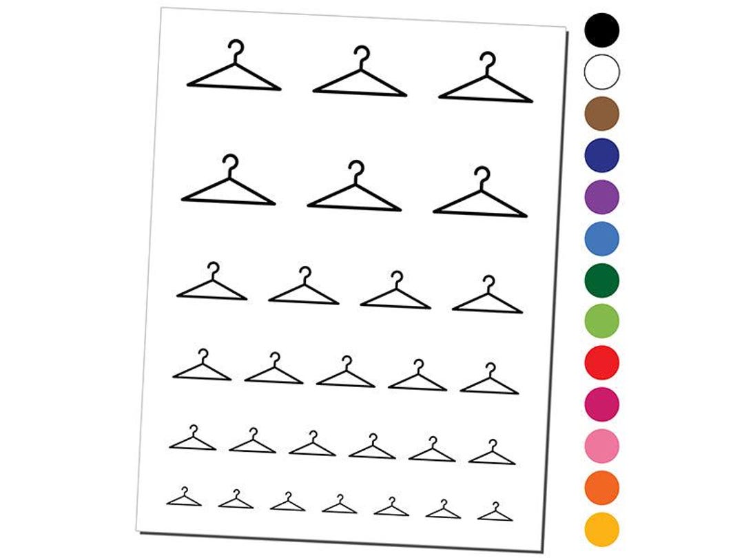 Clothes Hanger Laundry Temporary Tattoo Water Resistant Fake Body Art ...