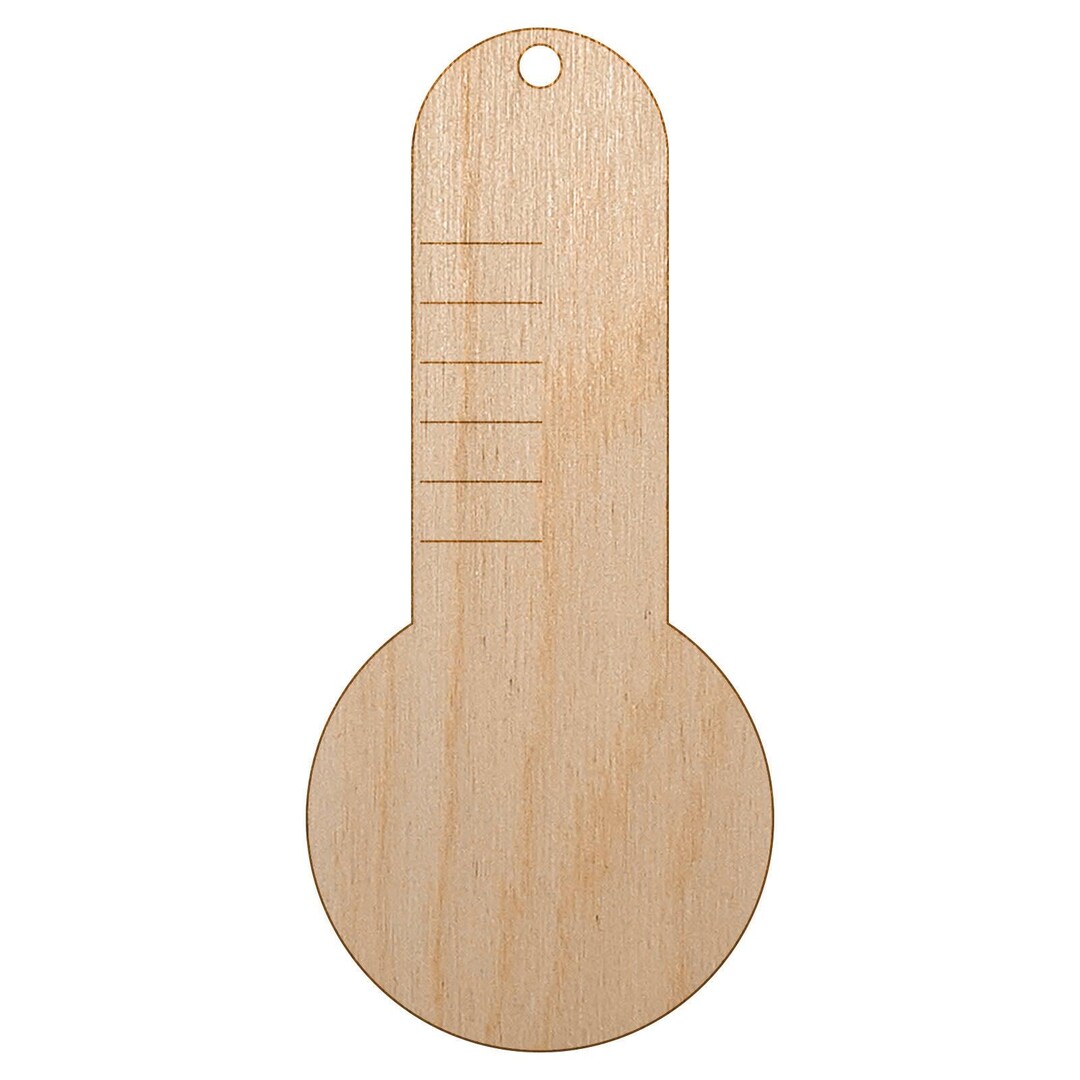 Thermometer Symbol Unfinished Craft Wood Holiday Christmas Tree DIY Pre ...