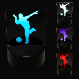 Man Bowler Bowling Ball Front View 3D Illusion LED Night Light Sign ...