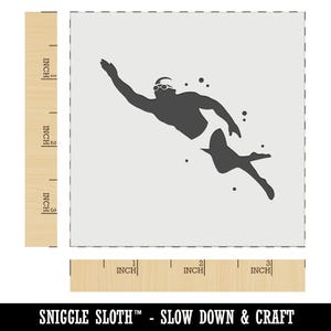 Swimmer Man Freestyle Swimming Diving Cap Goggles Wall Cookie DIY Craft ...