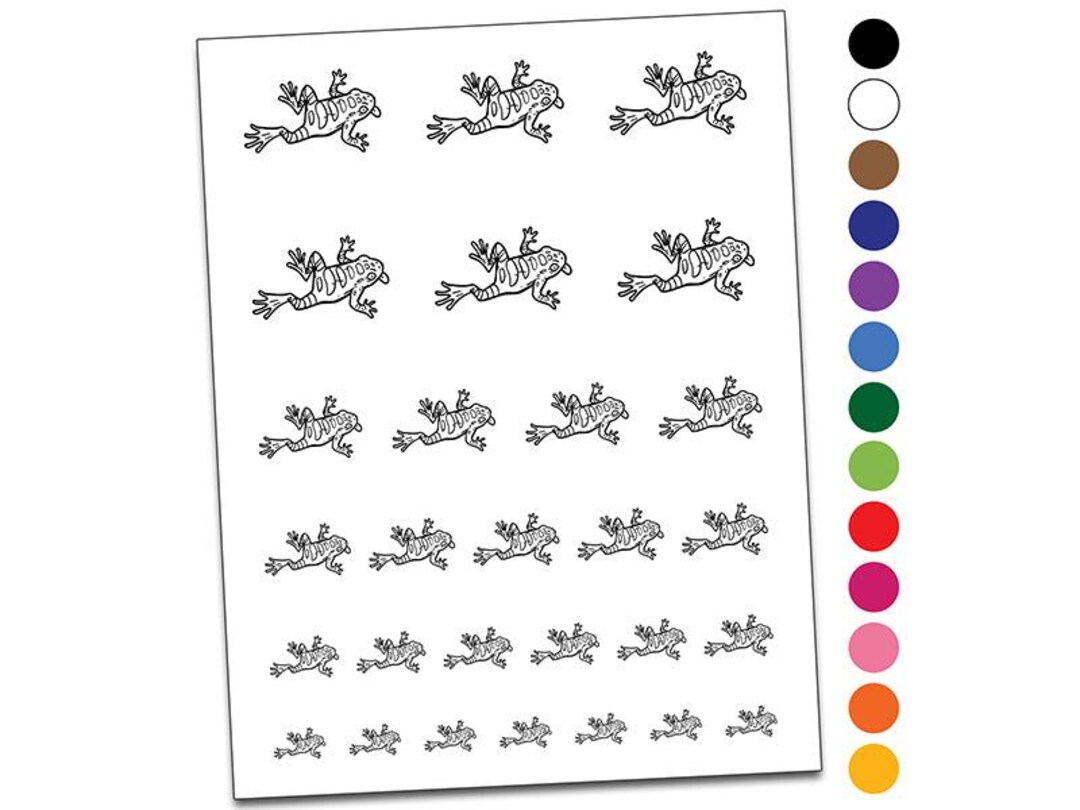 Flattened Frog Temporary Tattoo Water Resistant Fake Body Art Set ...