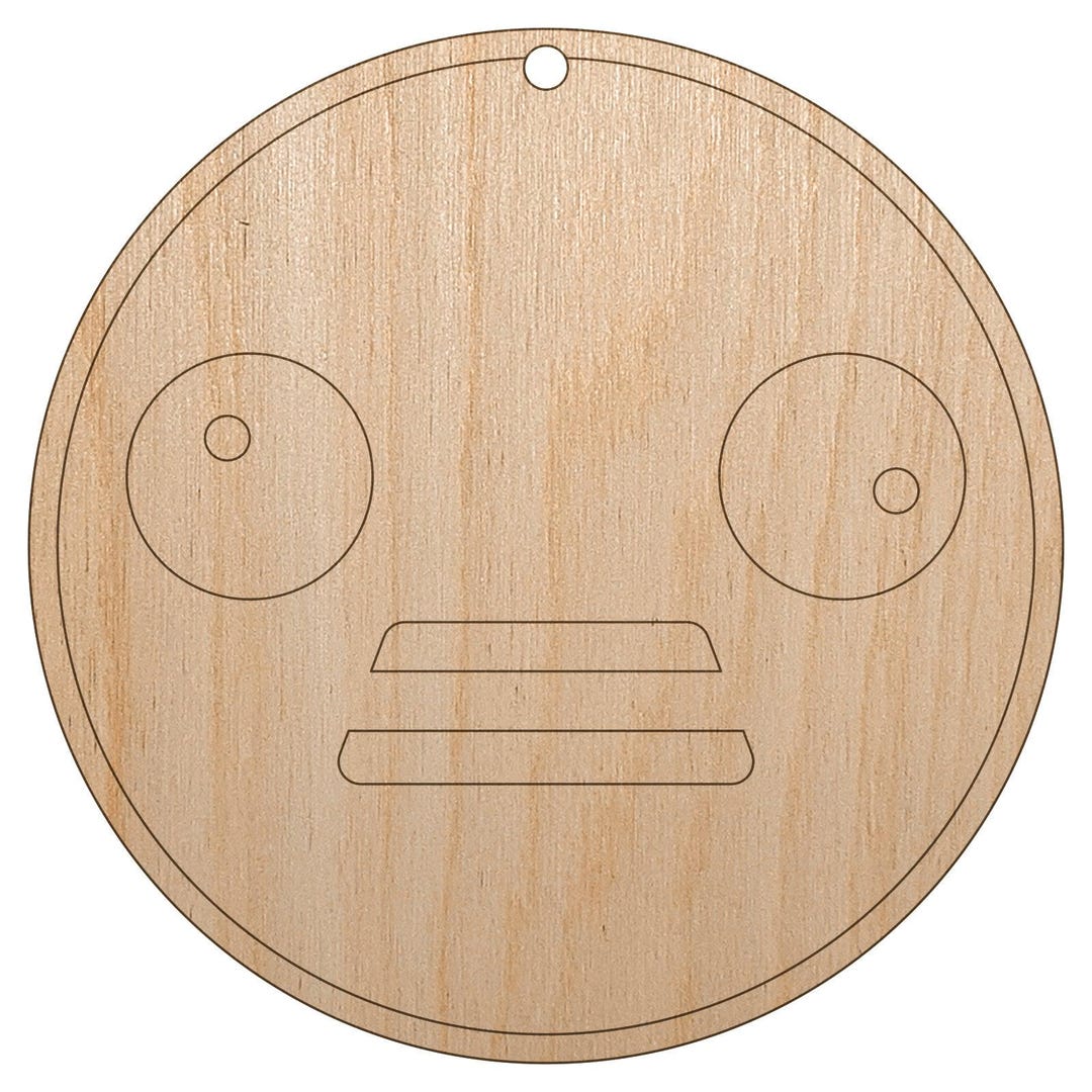 Kawaii Cute Derpy Crazy Face Unfinished Craft Wood Holiday Christmas ...