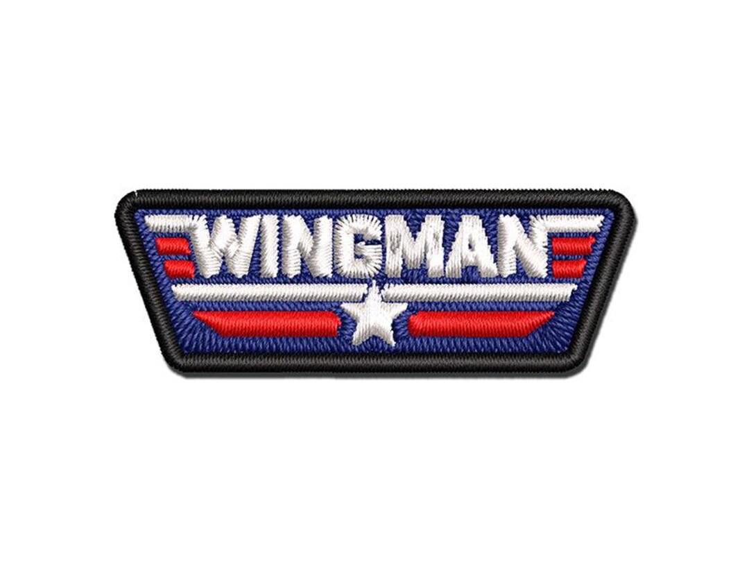 Wingman Military Stars and Stripes Multi-color Embroidered Iron-on or ...