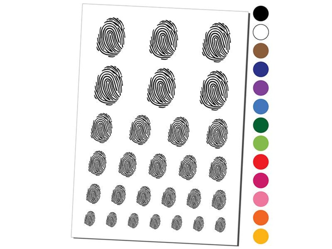 Thumb Print Thumbprint Temporary Tattoo Water Resistant Fake Body Art ...