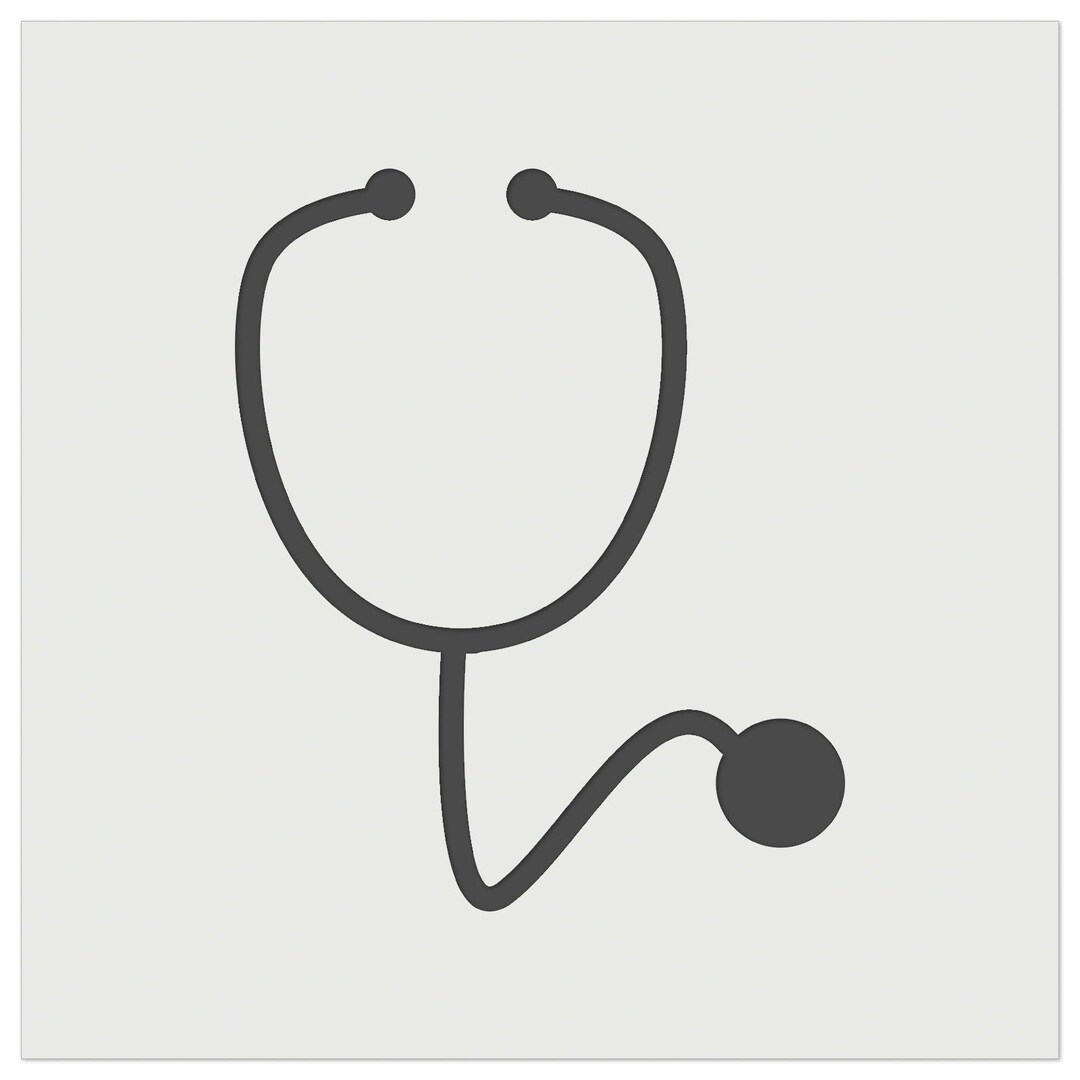 Stethoscope Medical Doctor Nurse Wall Cookie DIY Craft Reusable Stencil ...