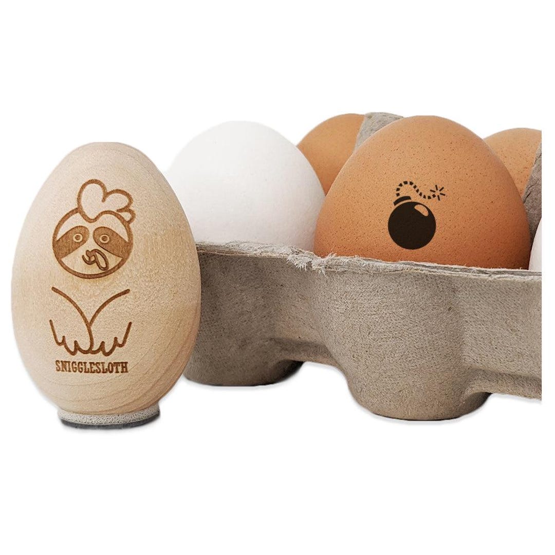 Cartoon Bomb With Fuse Chicken Egg Rubber Stamp - Etsy