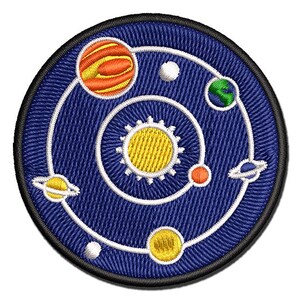Solar System With Sun and Planets and Stars in Orbit Multi-color ...
