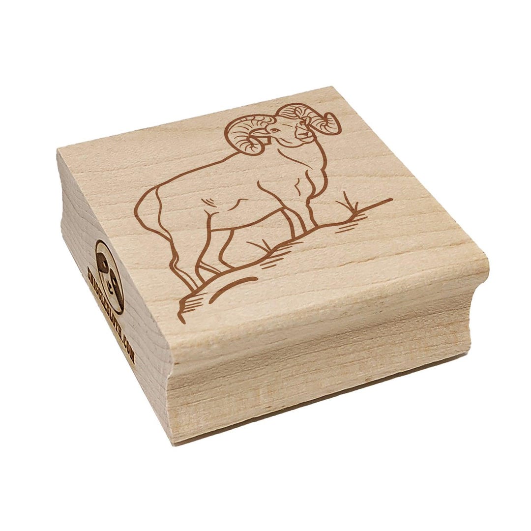 Bighorn Sheep Ram Square Rubber Stamp for Stamping Crafting - Etsy