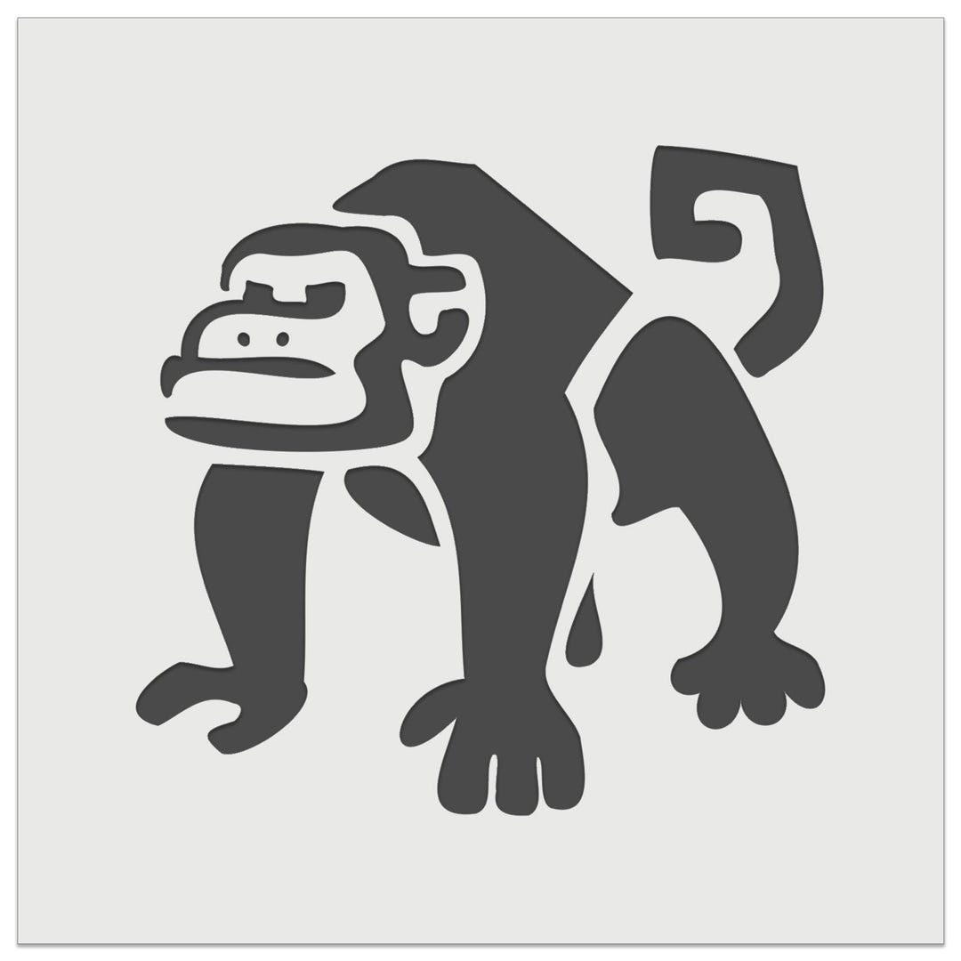 Grumpy Monkey With Curly Tail Wall Cookie DIY Craft Reusable Stencil - Etsy