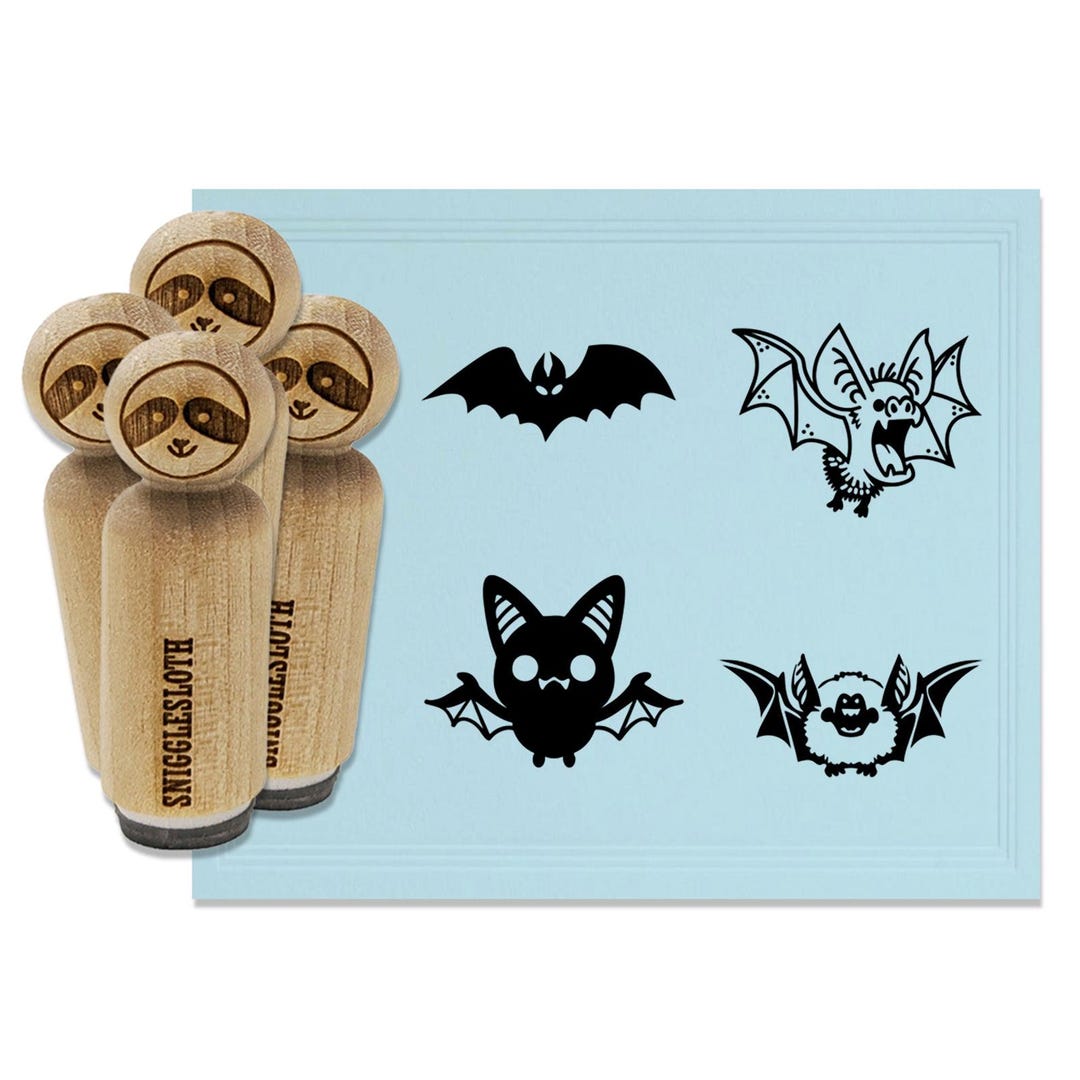 Halloween Bats Rubber Stamp Set for Stamping Crafting Planners - Etsy