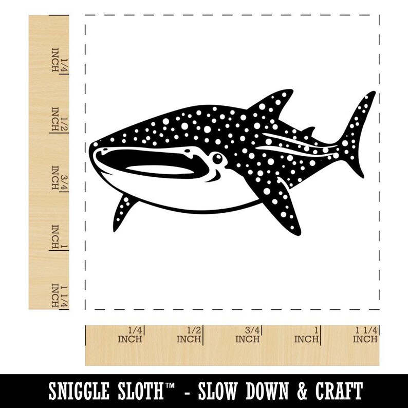 Spotted Whale Shark Square Rubber Stamp for Stamping Crafting - Etsy