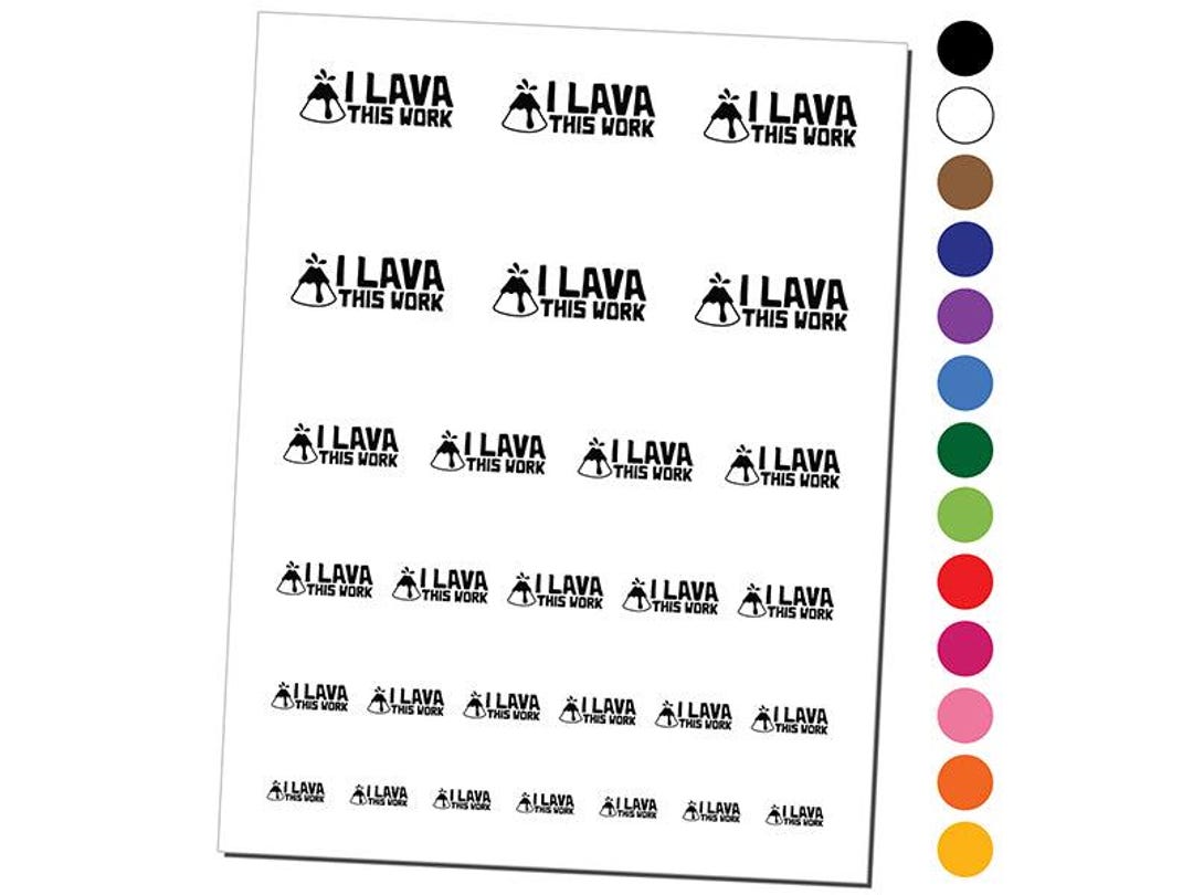 I Lava Love This Work Volcano Teacher Student School Temporary Tattoo ...