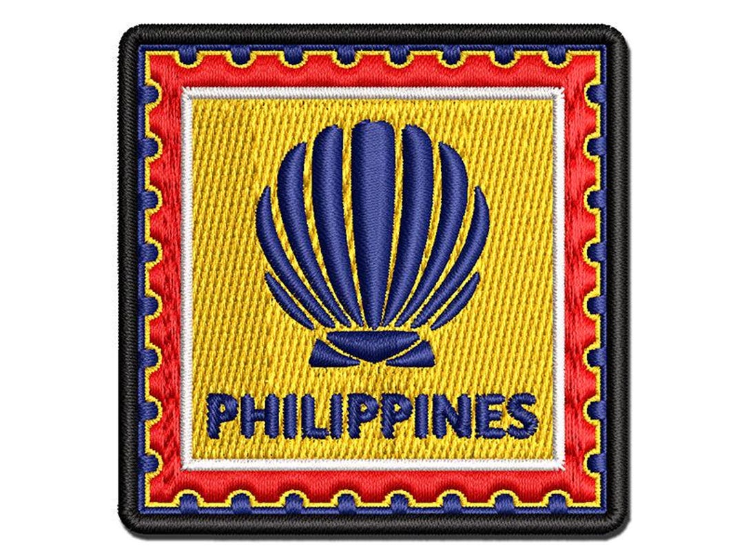 Philippines Travel Scallop Seashell Beach Ocean Multi-color Embroidered ...