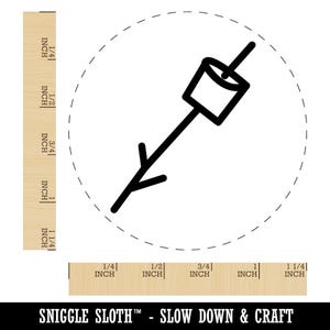 Marshmallow on a Stick S'mores Camping Doodle Rubber Stamp for Stamping ...