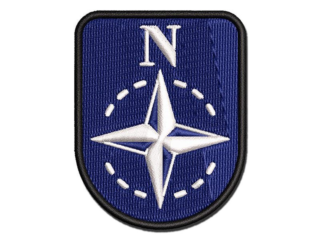 Compass Rose Nautical Star Navigation Map Multi-color Embroidered Iron ...