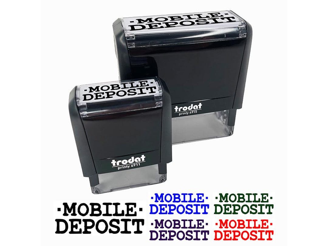 Mobile Deposit Bank Check Self-inking Rubber Stamp Ink Stamper for ...