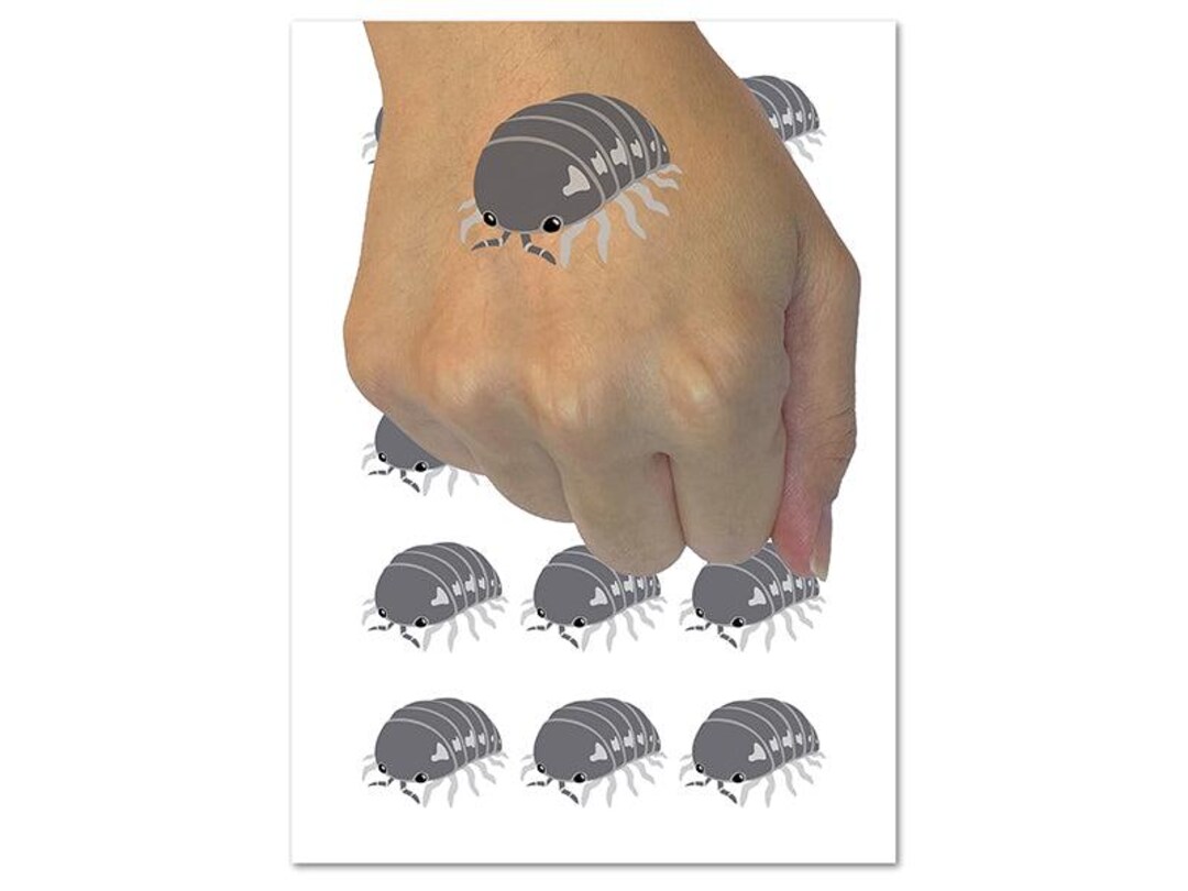 Isopod Woodlice Roly Poly Pill Potato Bug Temporary Tattoo Water ...
