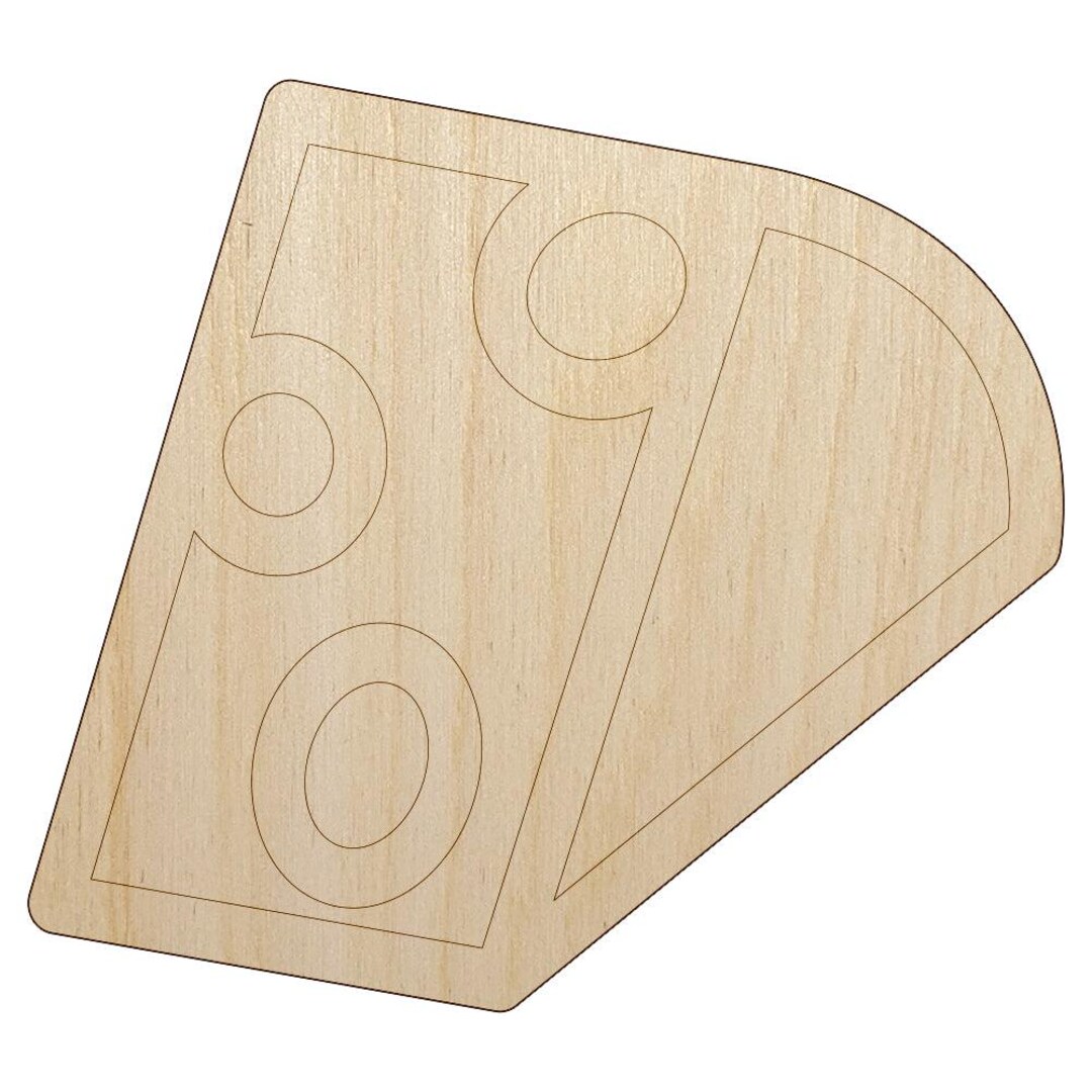 Wedge of Cheese Unfinished Wood Shape Piece Cutout for DIY Craft ...