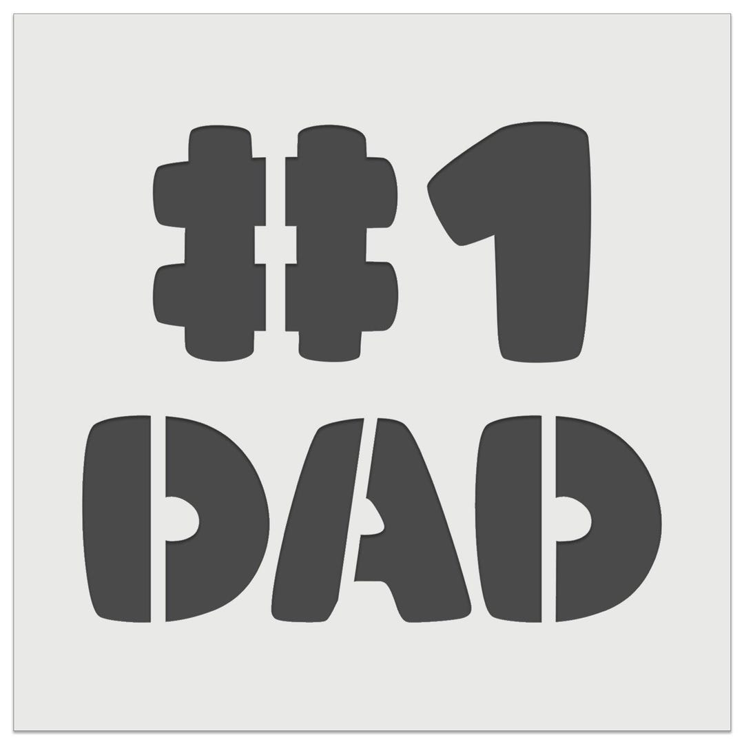 1 Dad Number One Father's Day Wall Cookie DIY Craft Reusable Stencil - Etsy