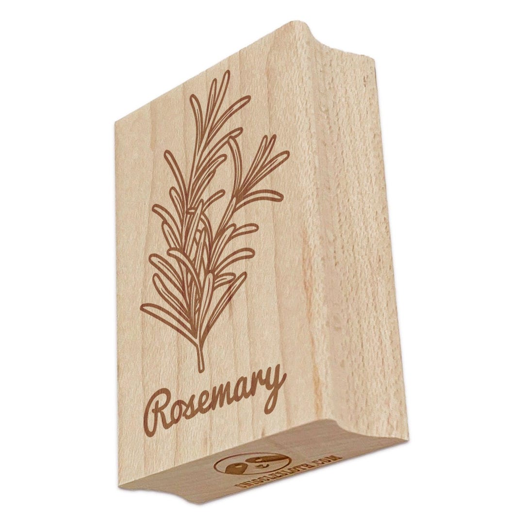 Rosemary Herb Label Plant Rectangle Rubber Stamp for Stamping Crafting ...