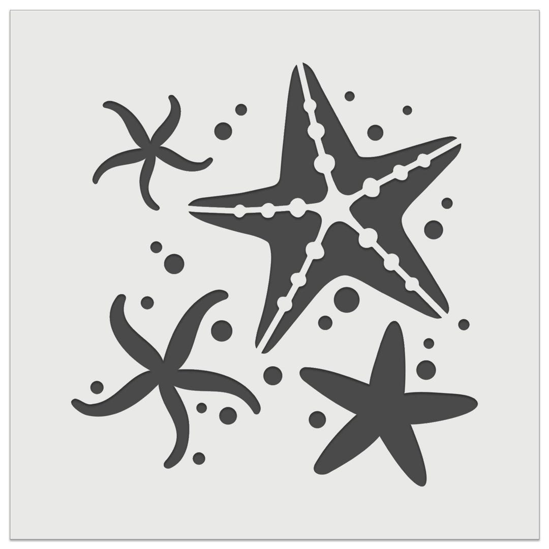 Ocean Starfish Sea Stars Wall Cookie DIY Craft Reusable Stencil - Etsy