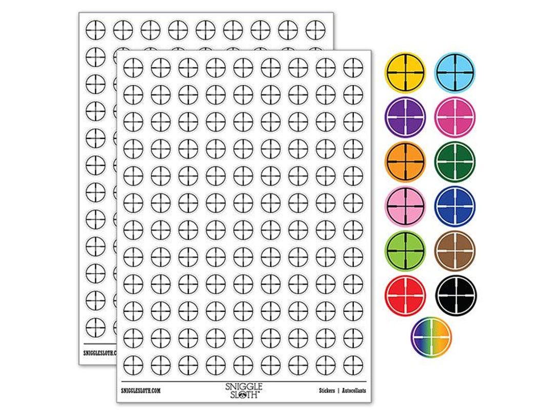 Crosshair Target 200+ 0.50 Inch Round Stickers - Etsy