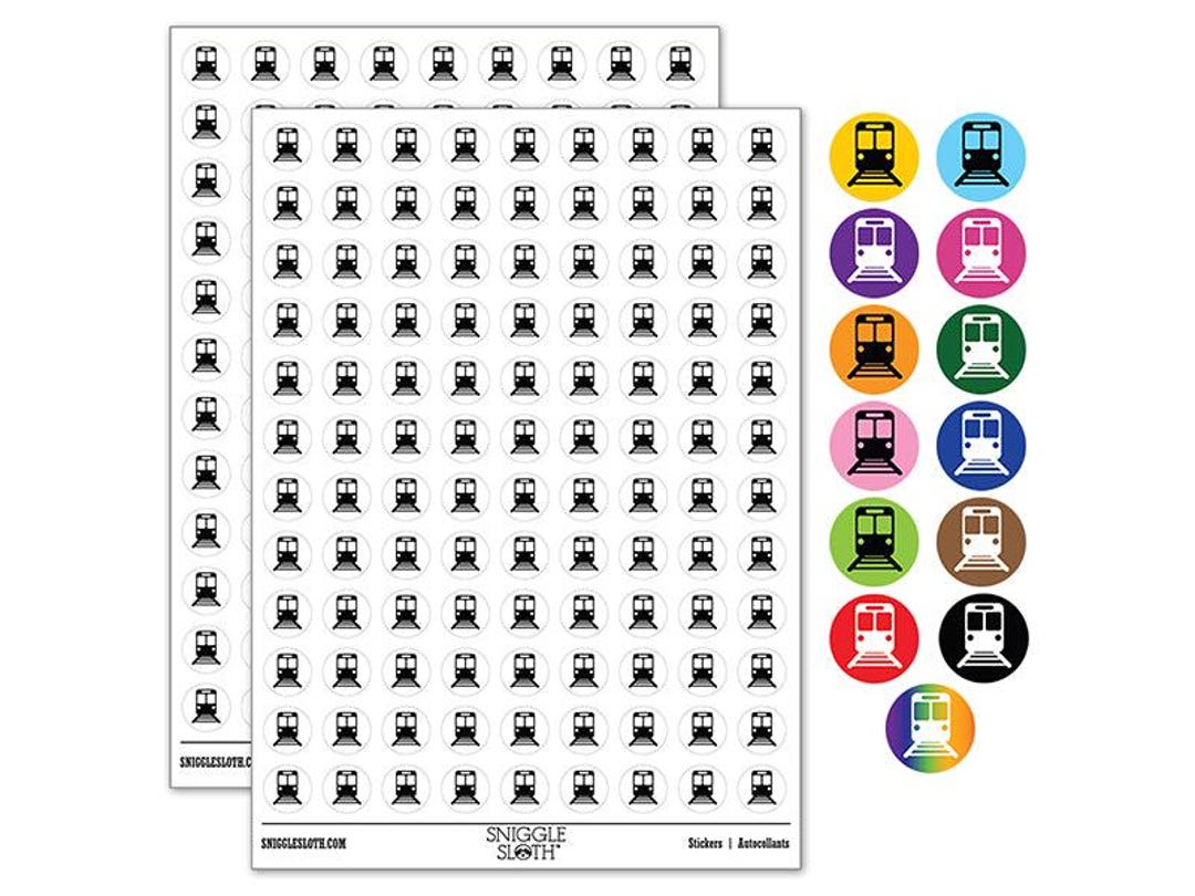 Train Tram Rail Railway Station Icon 200+ 0.50 Inch Round Stickers - Etsy