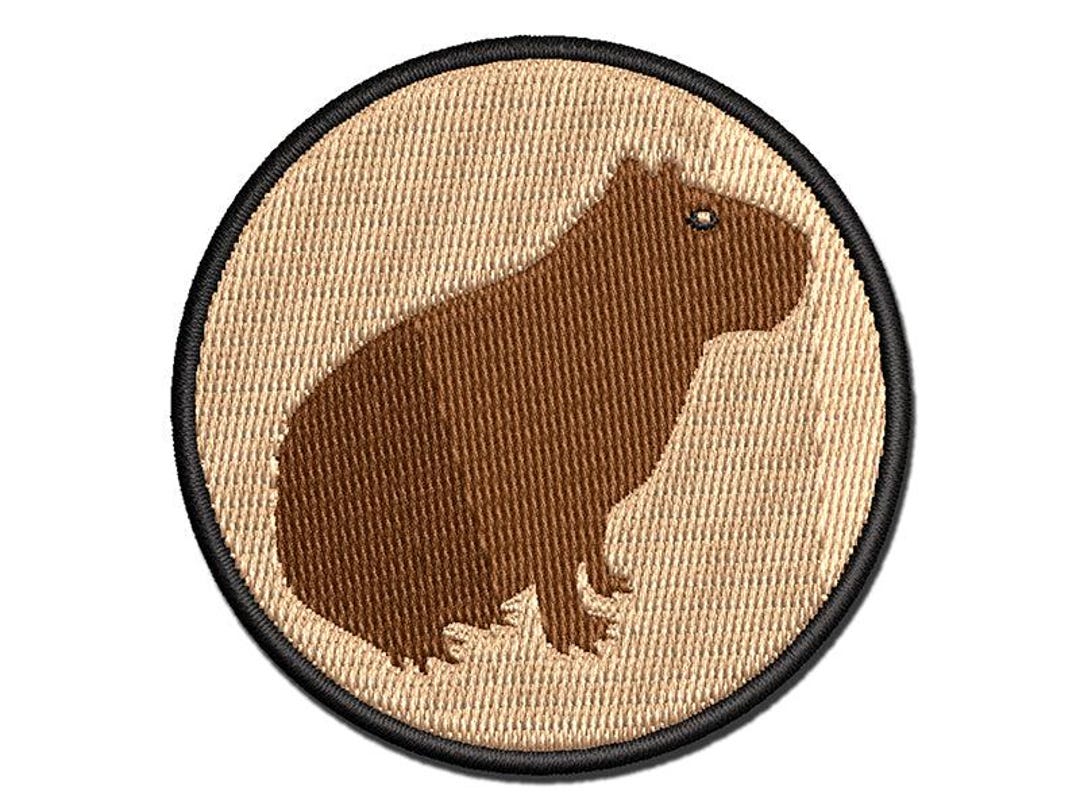 Capybara Rodent Silhouette Multi-color Embroidered Iron-on or Hook ...
