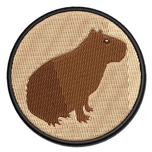 Capybara Rodent Silhouette Multi-color Embroidered Iron-on or Hook & Loop Patch Applique - Etsy