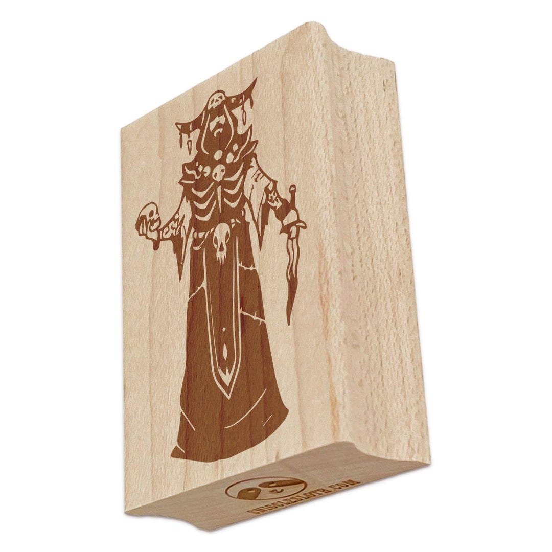 RPG Class Warlock Necromancer Rectangle Rubber Stamp for Stamping ...