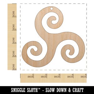 Triskele Triskelion Triple Spiral Celtic Symbol Unfinished Craft Wood ...