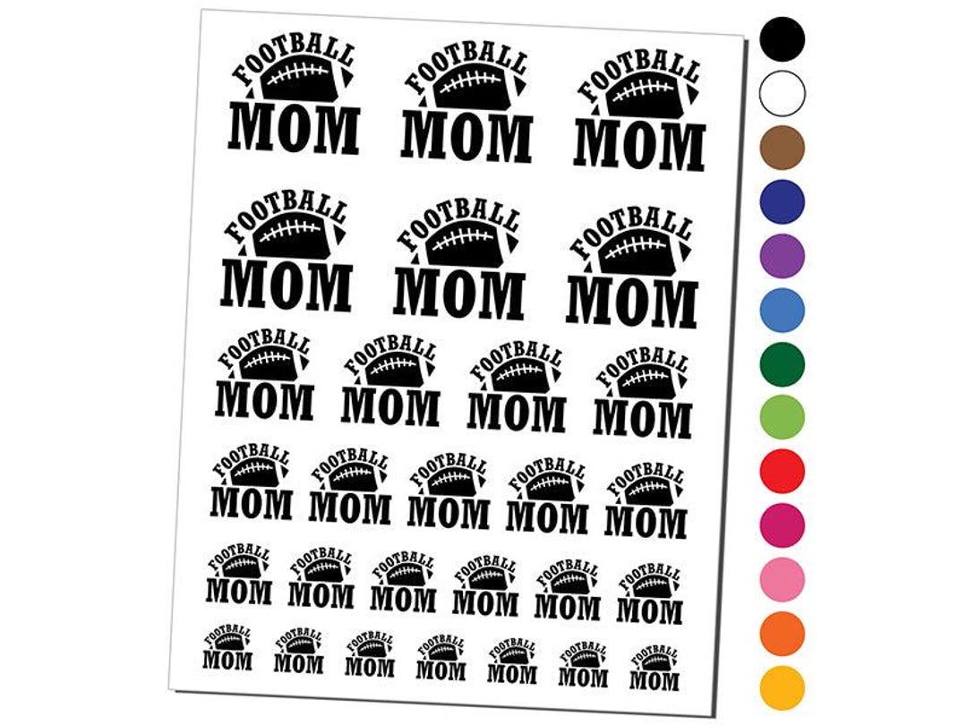 Football Mom Temporary Tattoo Water Resistant Fake Body Art Set ...