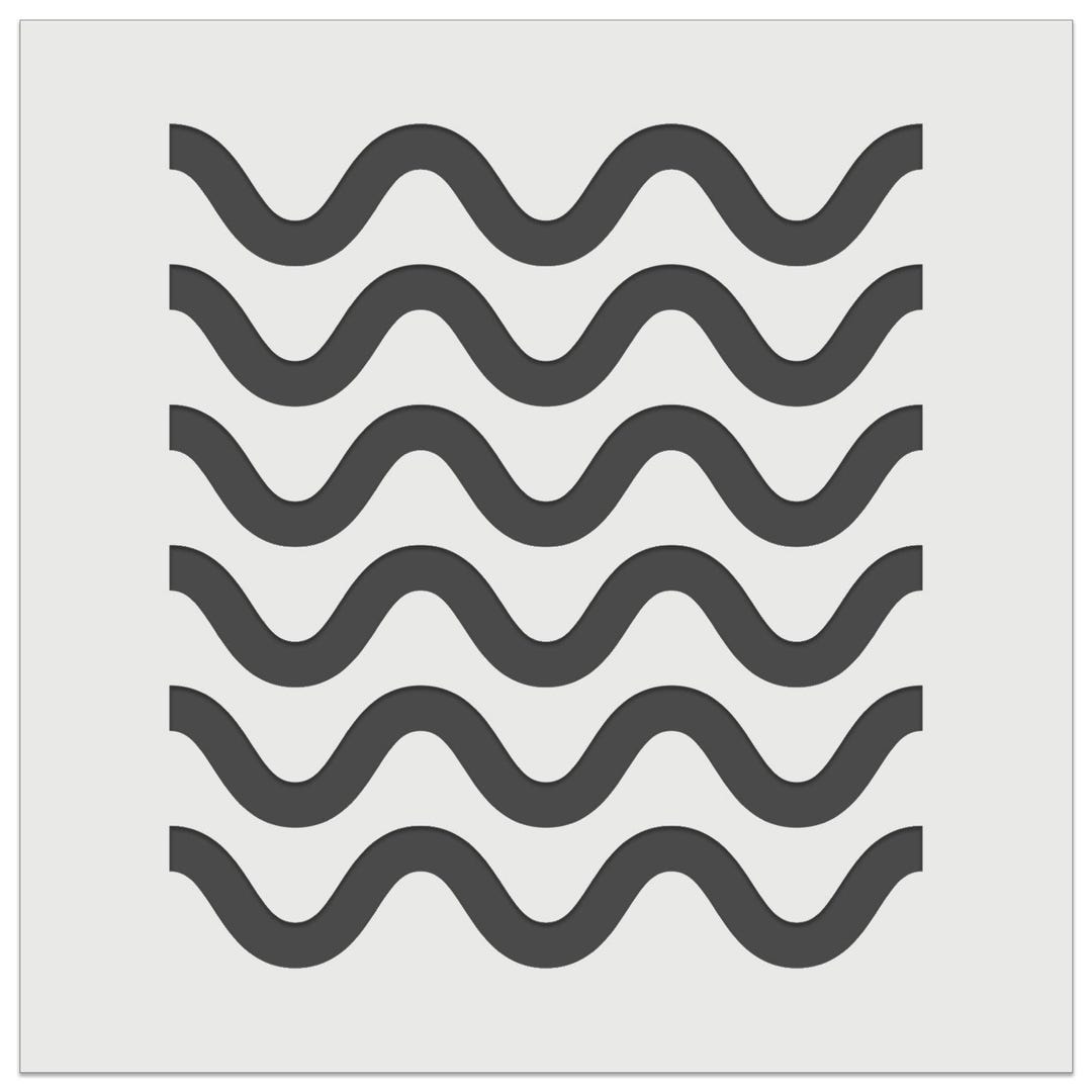 Wavy Line Pattern Wall Cookie DIY Craft Reusable Stencil - Etsy