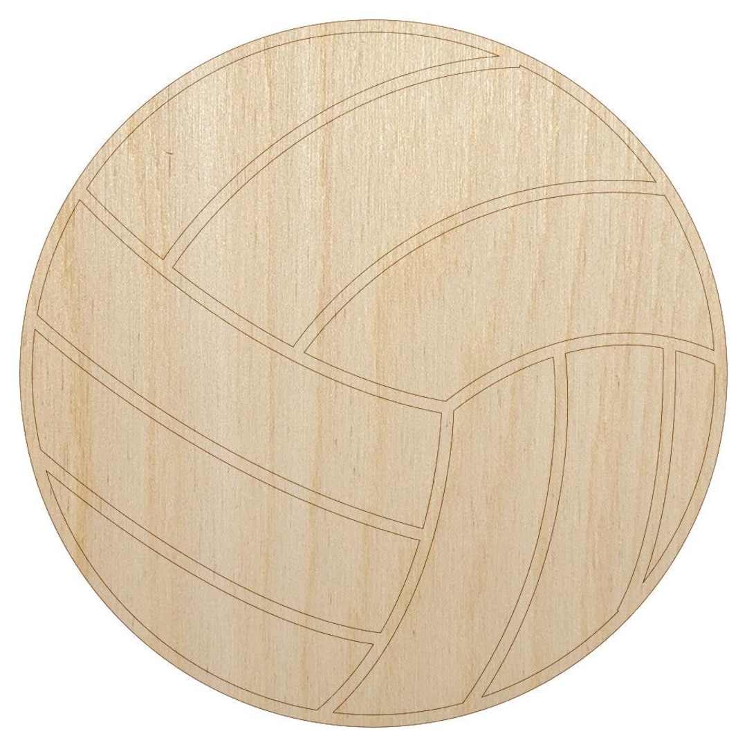 Volleyball Sport Unfinished Wood Shape Piece Cutout for DIY Craft ...