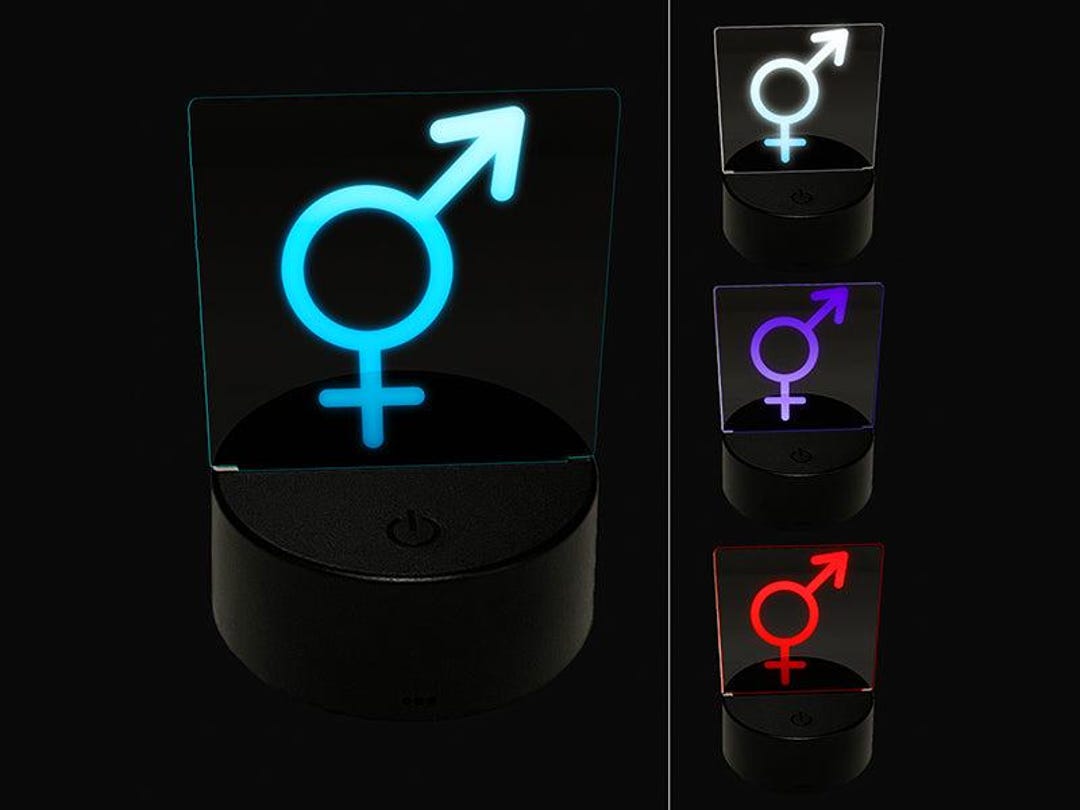 Male and Female Sign Intersex Androgynous Hermaphrodite Gender Symbol ...