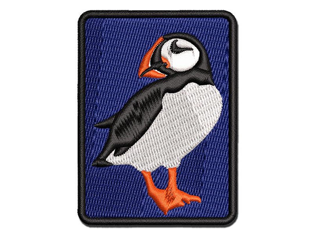 Shy Puffin Bird Multi-color Embroidered Iron-on or Hook & Loop Patch ...