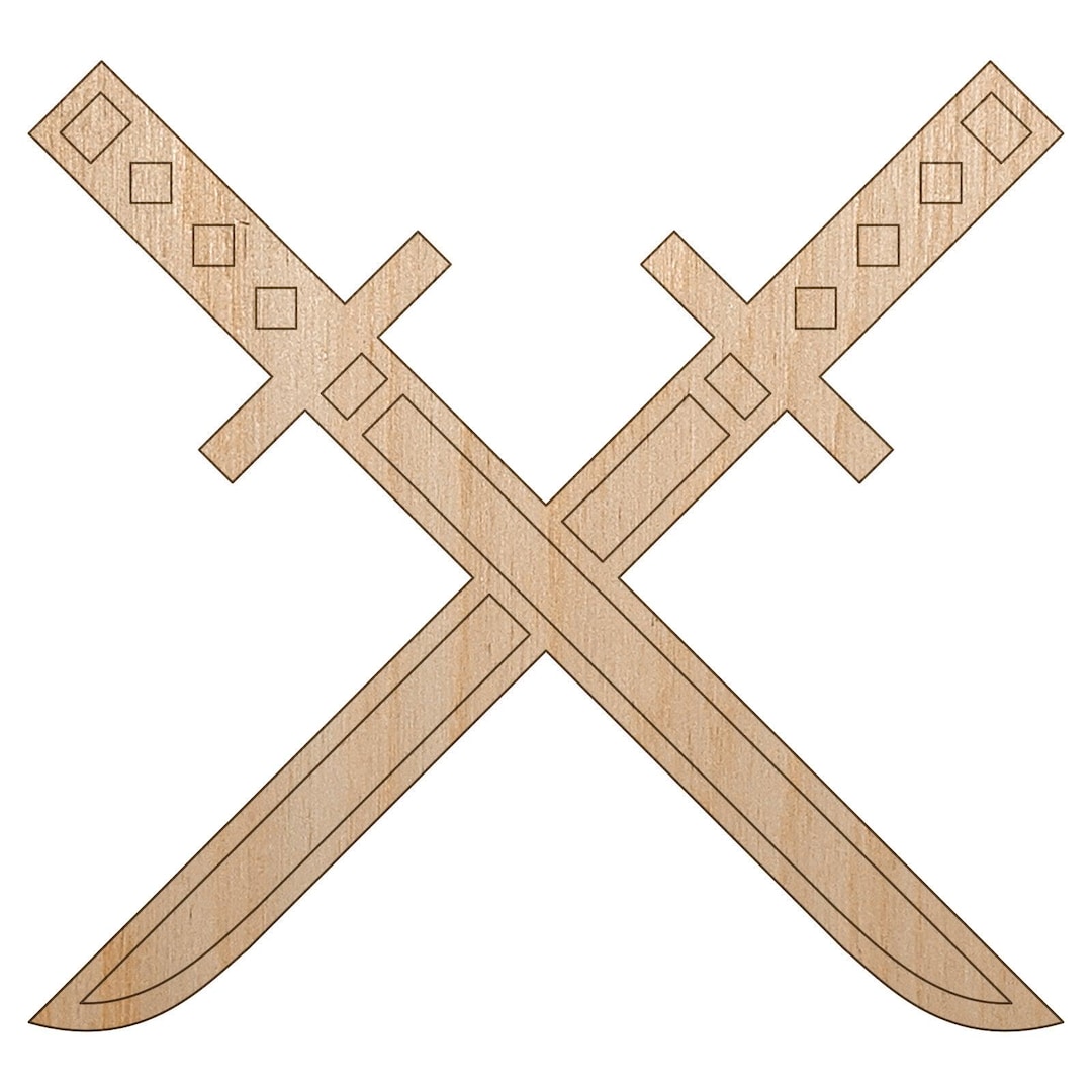 Ninjato Katana Ninja Swords Unfinished Wood Shape Piece Cutout for DIY ...