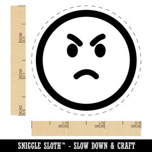 Angry Mad Face Emoticon Rubber Stamp for Stamping Crafting Planners - Etsy