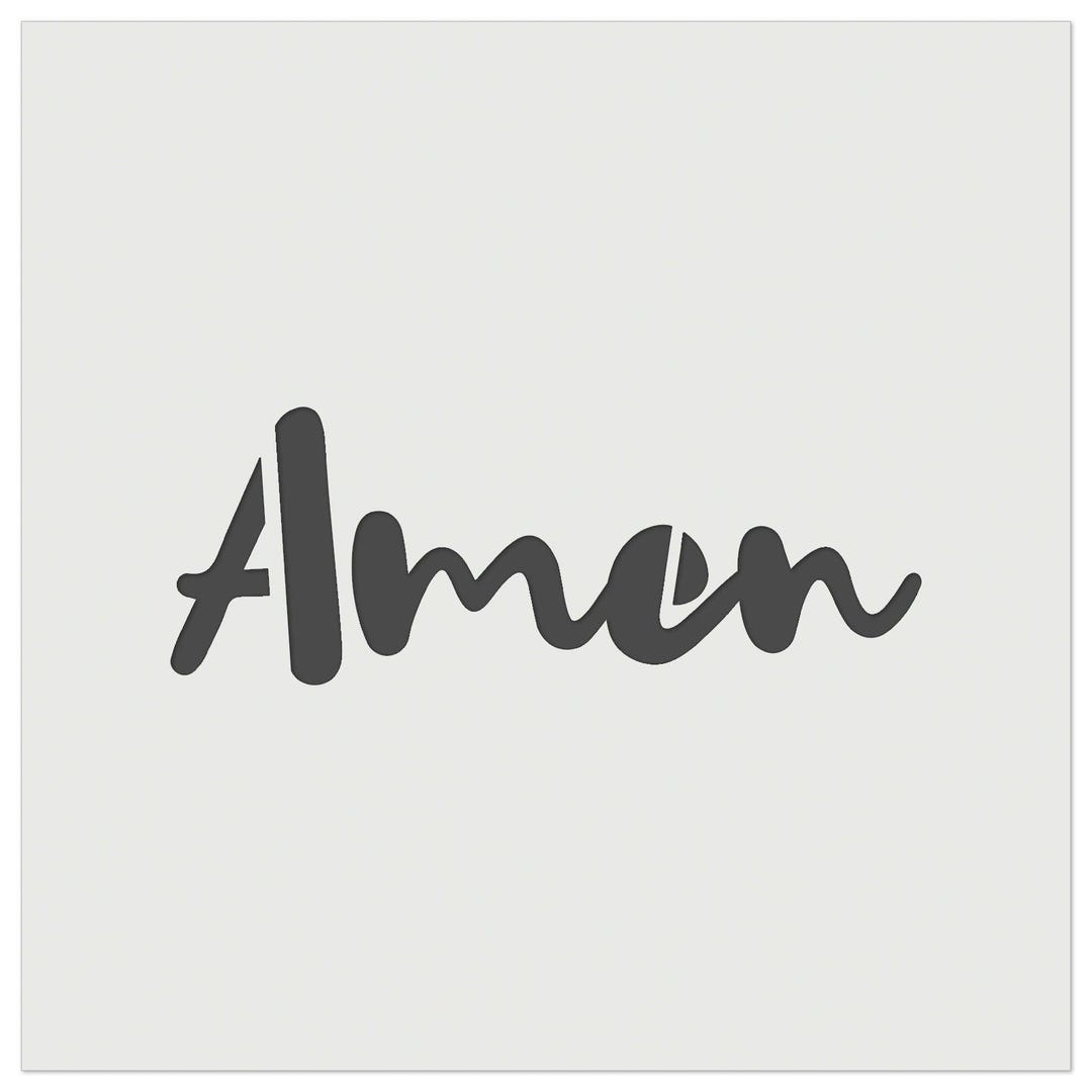 Amen Cursive Fun Text Prayer Praying Wall Cookie DIY Craft Reusable ...