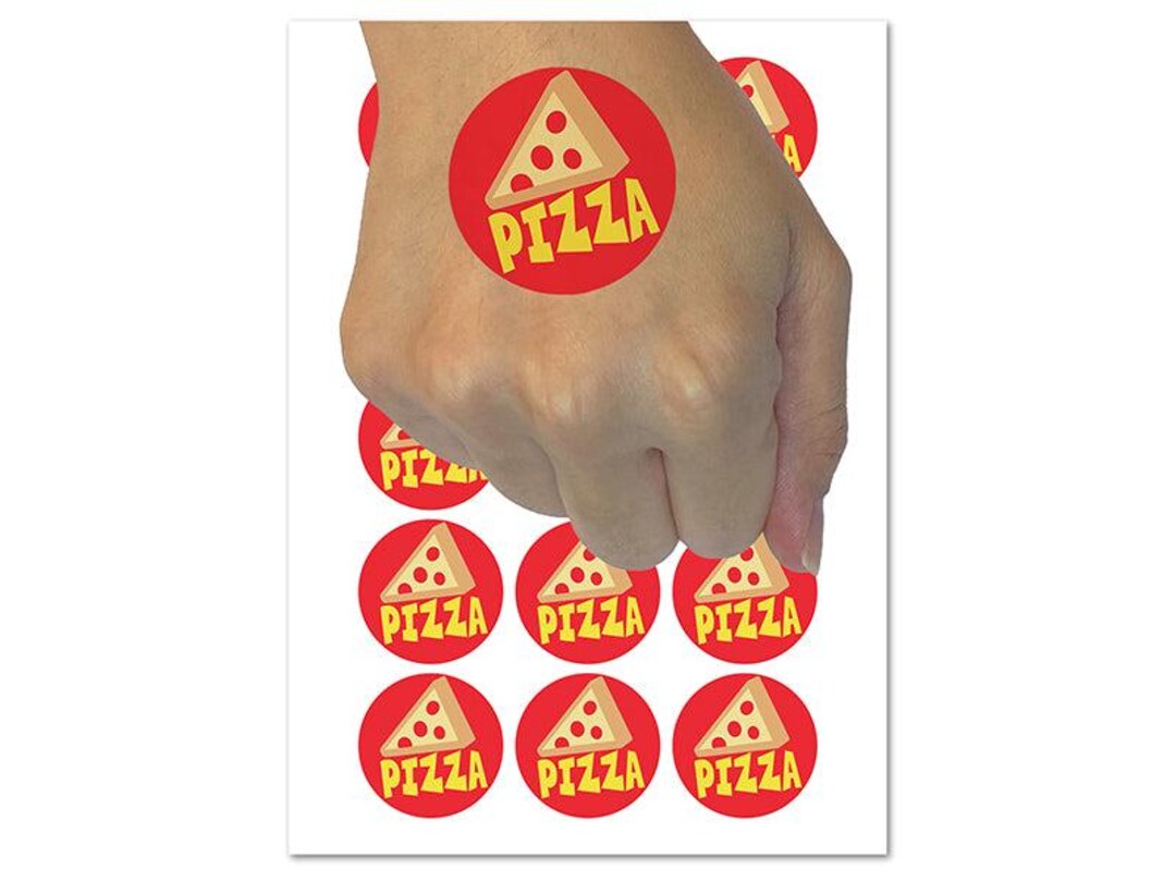 Pizza Slice With Text Temporary Tattoo Water Resistant Fake Body Art ...