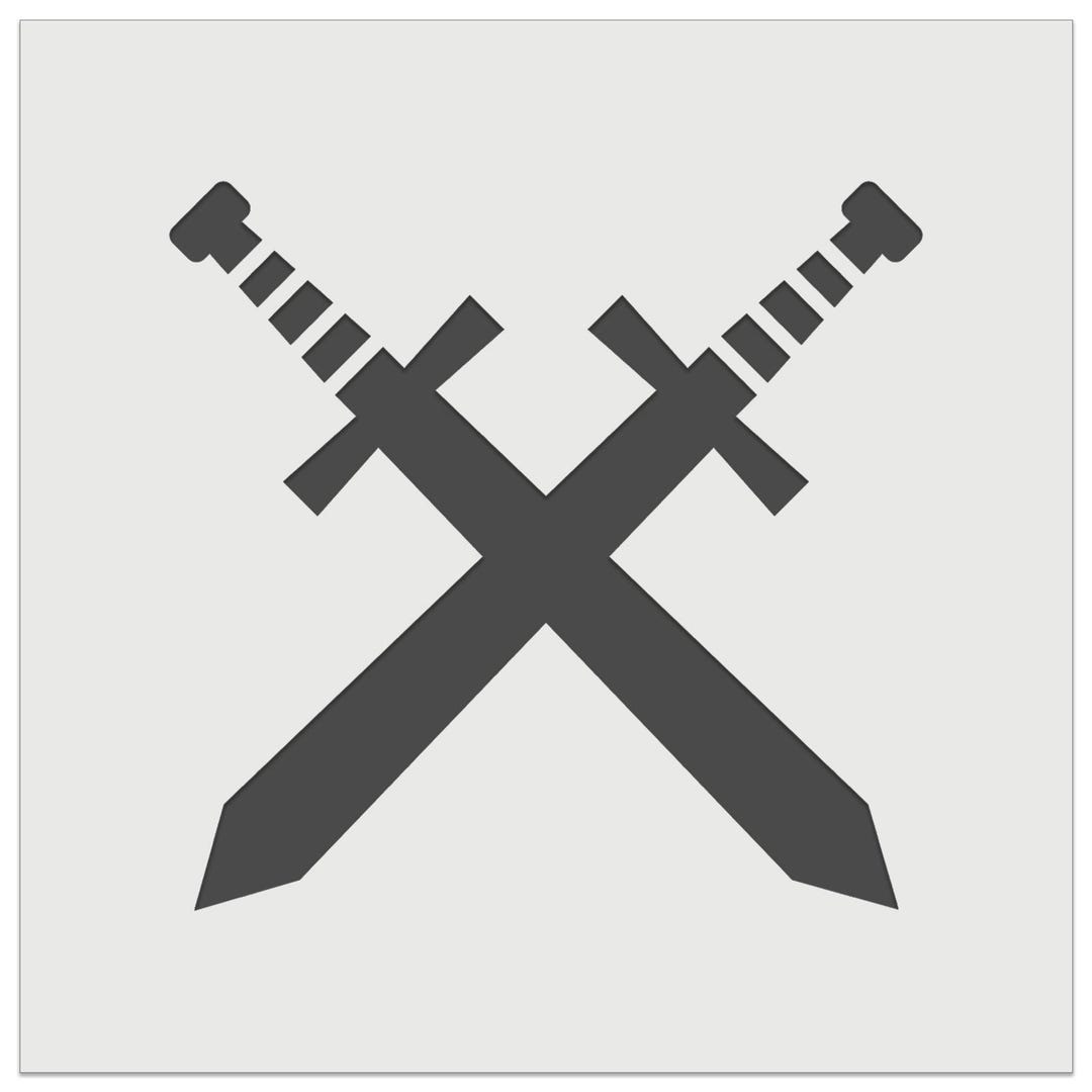 Crossed Swords Battle Icon Wall Cookie DIY Craft Reusable Stencil - Etsy