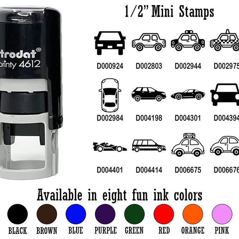 Car Set of Stamps - Etsy
