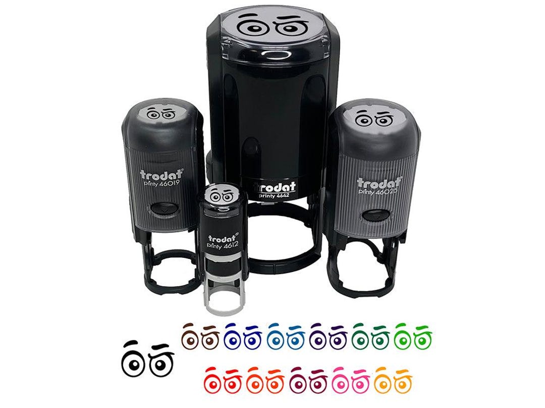 Cartoon Eyes Raised Brow Concerned Confused Judging Self-inking Rubber ...