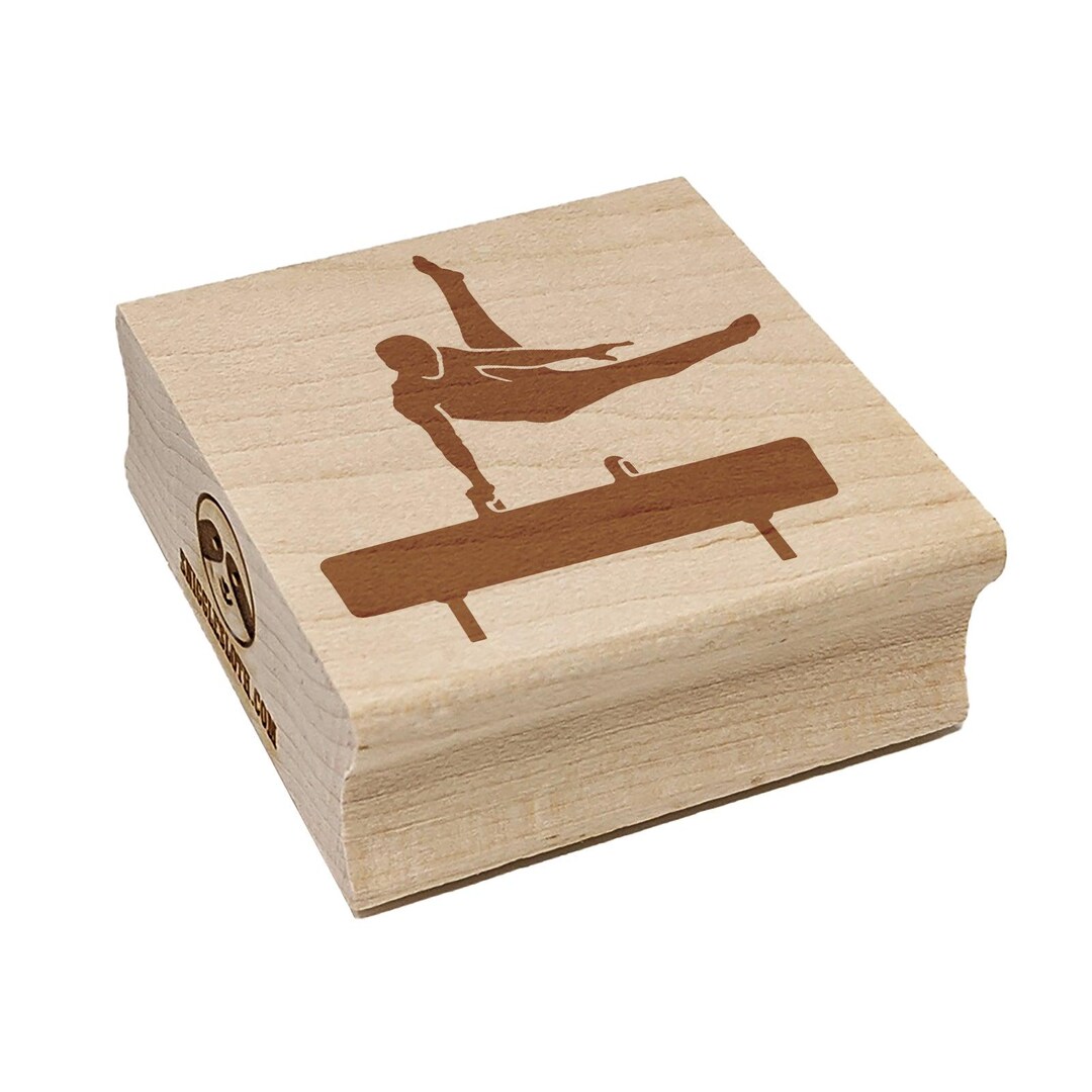 Pommel Horse Artistic Gymnastics Square Rubber Stamp for Stamping ...