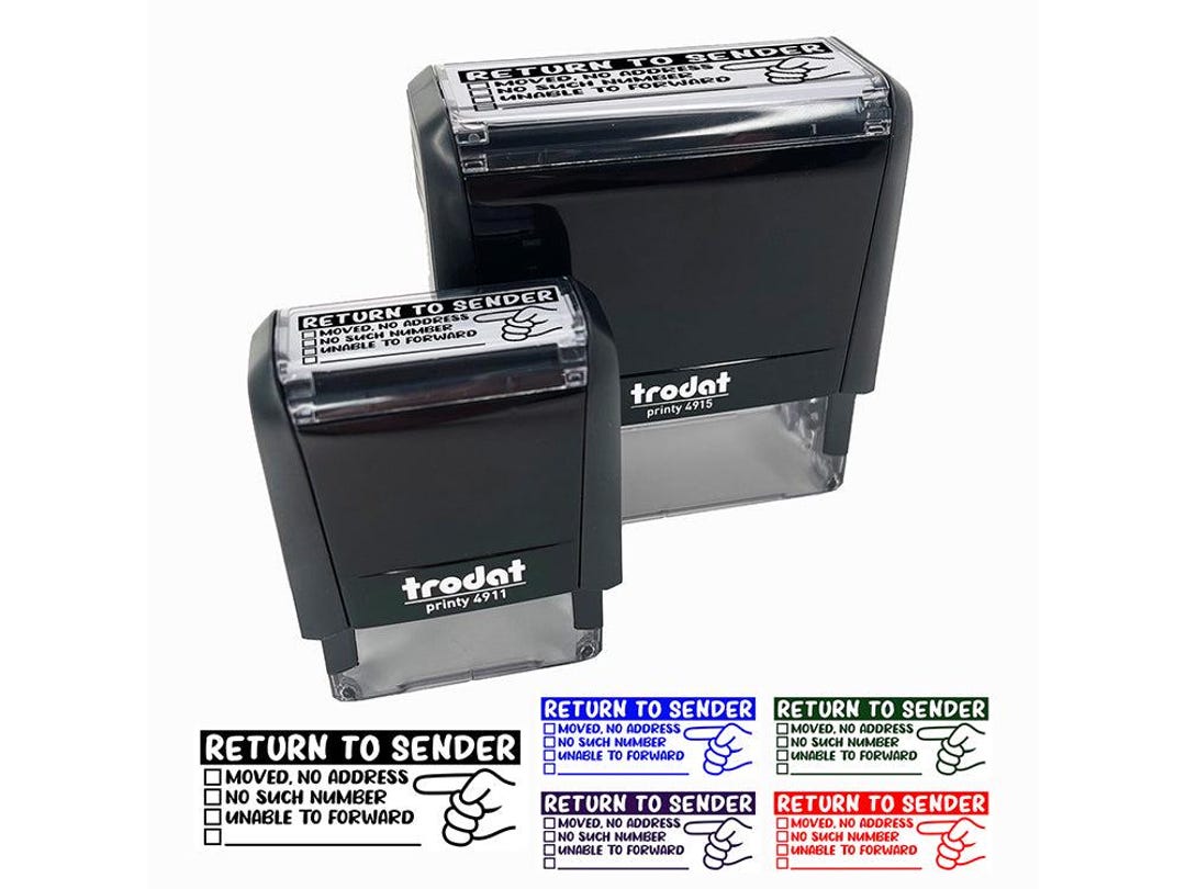 Return to Sender Fill-in Letter Mail Self-inking Rubber Stamp Ink ...