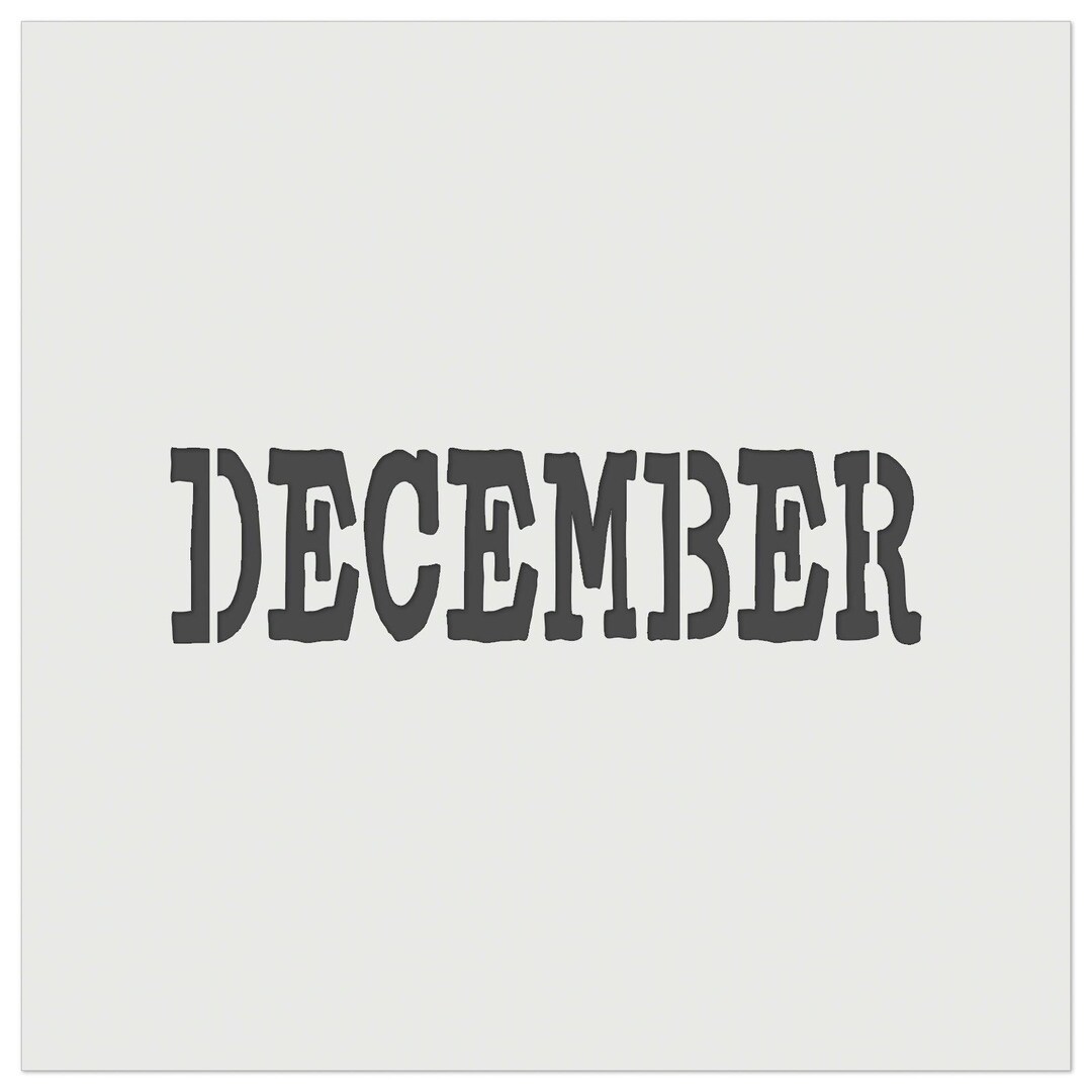 December Month Calendar Fun Text Wall Cookie DIY Craft Reusable Stencil ...
